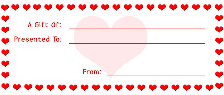 Make Gift Certificates With Printable Homemade Gift Certificates And Ideas